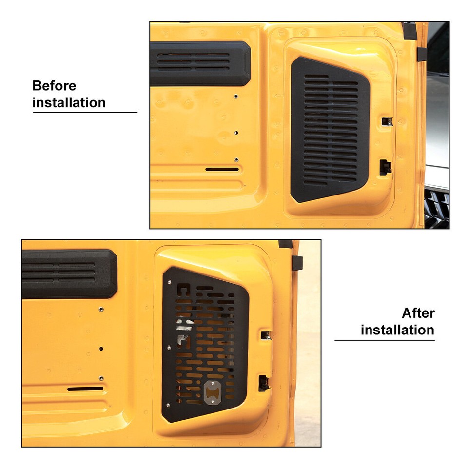 Rear Tailgate Side Door Exhaust Vent Cover Trim For Ford Bronco 21 ...