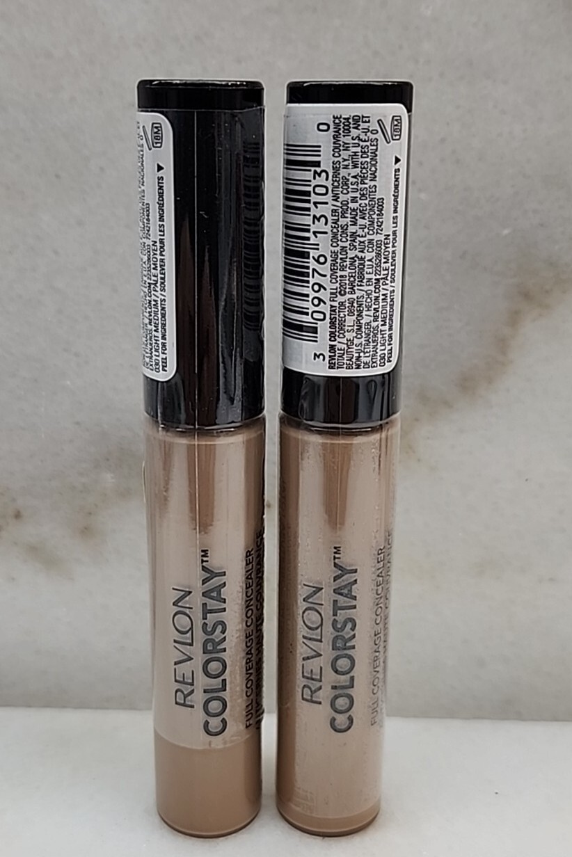 Set Of 2 Revlon ColorStay Full Coverage Concealers #030 Light Medium Long Wear. | eBay