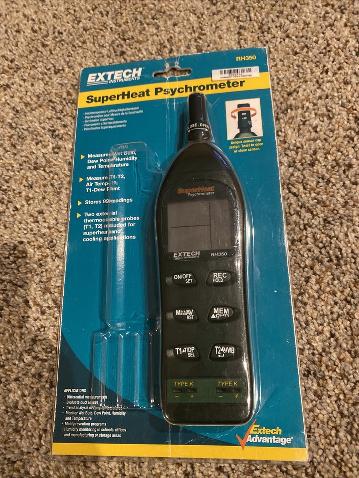 Extech RH350: Dual Input Hygro-Thermometer Psychrometer | eBay