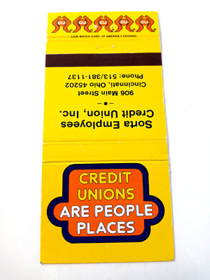 Vintage Matchbook: Sorta Employees Credit Union, Cincinnati, OH | eBay