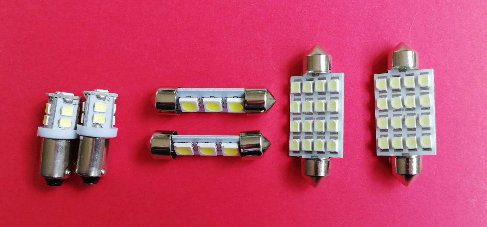 MGB & MGC LED bulb kit (6), reverse, front side & interior/boot ...