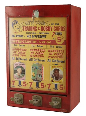 Circa Late 1950s Baseball Card Vending Machine - 5 cent - With 1959 ...