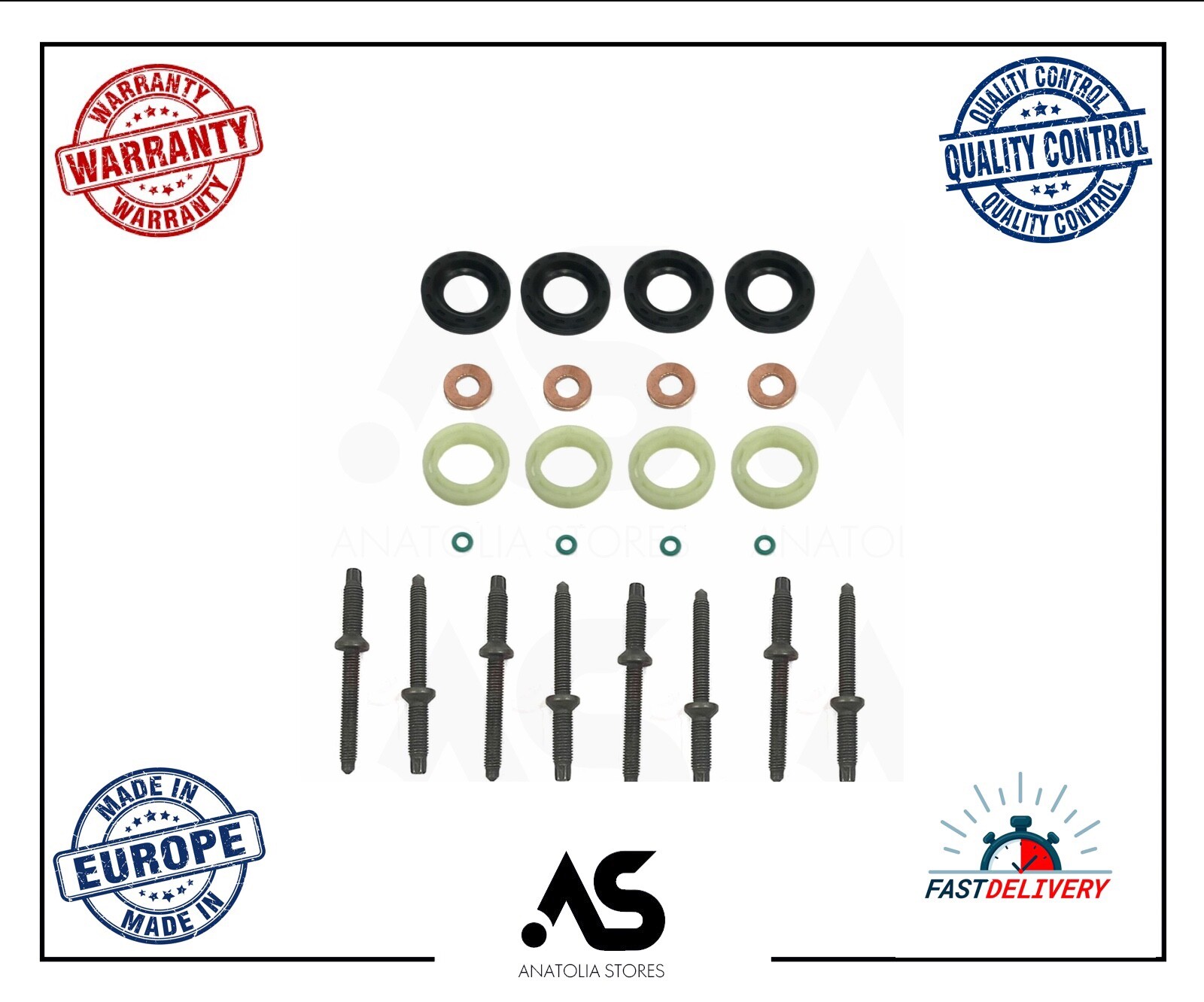 Injector Seal Washer O Ring Kit Set For Citroen Peugeot 1.6 Hdi 1560 ...