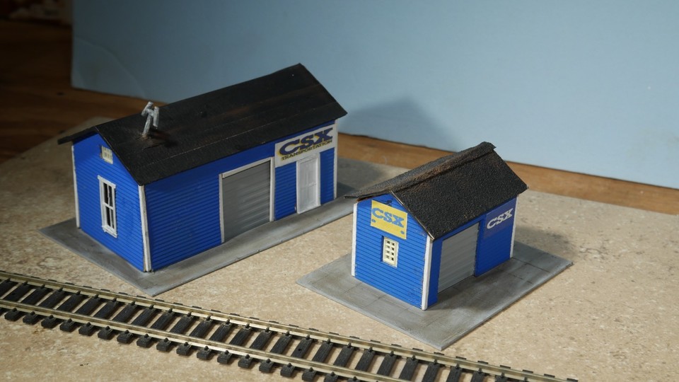 HO Scale Scratch Built (2) TRACKSIDE MAINTENANCE SHOPS (Bass Wood) | eBay