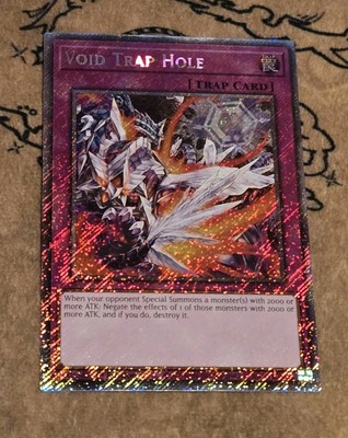 Yugioh Void Trap Hole RA04-EN190 1st Edition Platinum Secret Rare NM ...