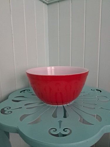 Vintage Pyrex Red Primary 402 Nesting Bowl | eBay