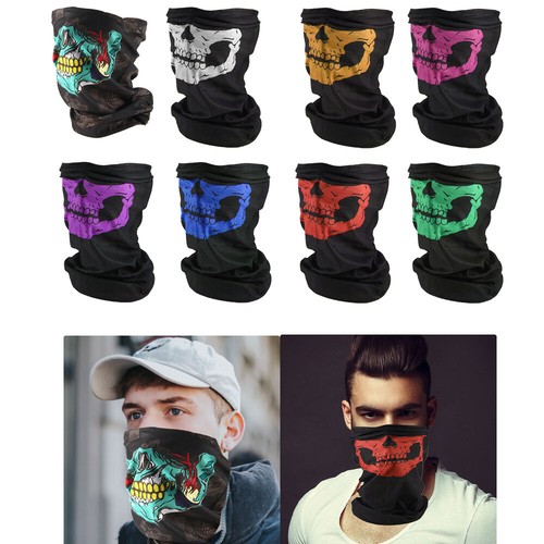 8PCS Motorcycle Face Masks Skull Mask Half Face fits outside Riding ...