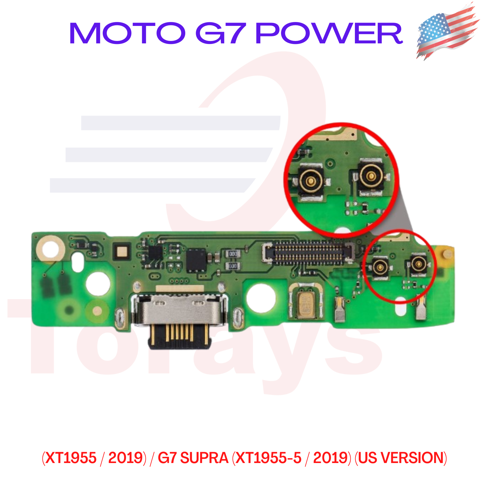 Motorola Moto G7 Power XT1955-5 US Version USB Charger Dock Charging ...