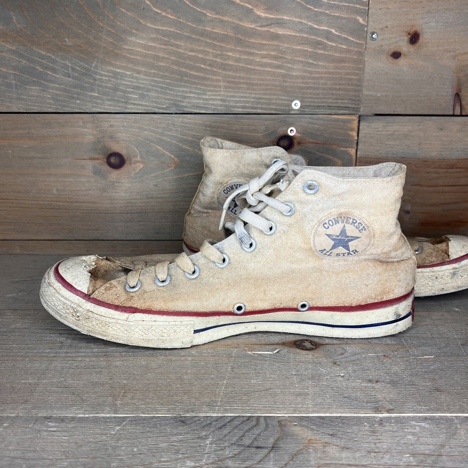 Vintage 1950’s Converse Red Label Chuck Taylors White Very Worn Men's ...