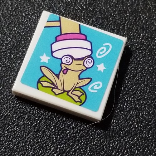 LEGO 2x2 Tile Whack a Frog Game Decal Sticker White Part 3068 | eBay