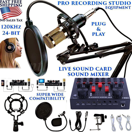 Home Studio Recording Package Kit Full Music Equipment Bundle Software Mixer Kit | eBay