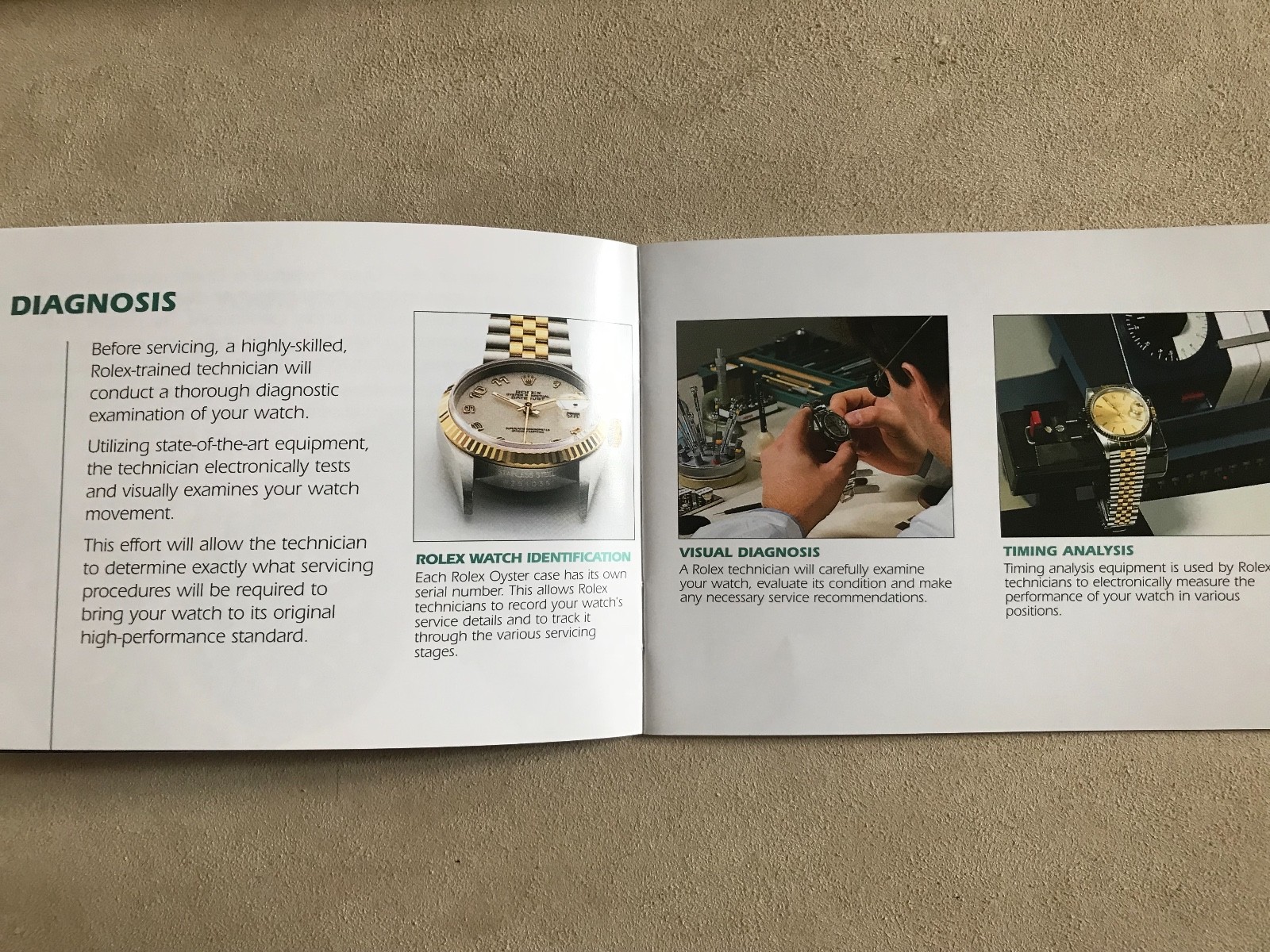 Authentic ROLEX Factory service Watch Manuals & Guides Booklet - USA | eBay