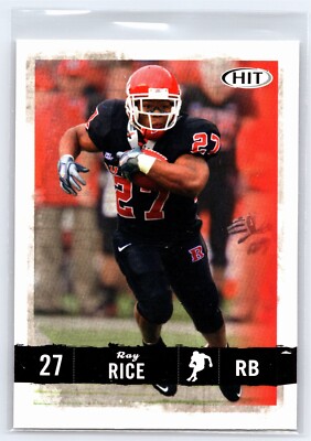 2008 Sage HIT Football Ray Rice ROOKIE RC #73 Rutgers Baltimore Ravens ...