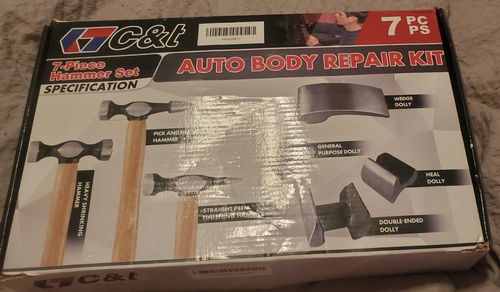C&T Auto Body Repair Tool Kit, 7Pcs, Dolly and Hammer Dent Body Fender ...