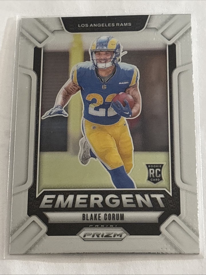 2024 Panini Prizm Blake Corum Emergent RC Base #10 Rookie Rams | eBay UK
