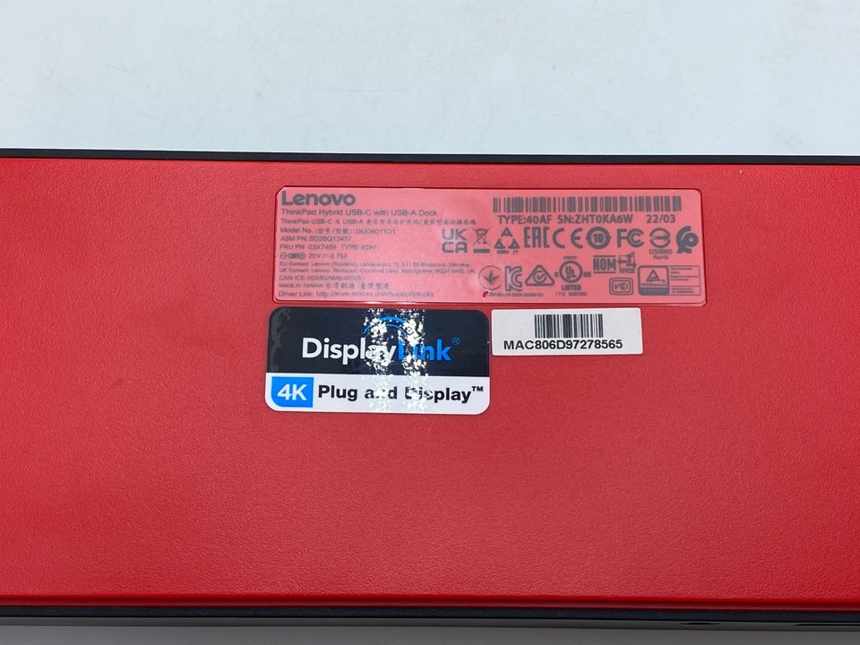 Lenovo ThinkPad Universal Thunderbolt 4 Smart Dock 40B10135US – 11‑Port ...