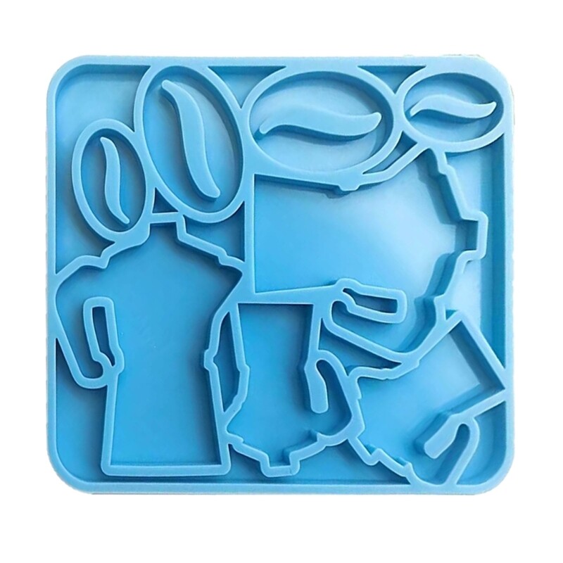 Coffee Bean Shaped Keychains Pendant Resin Mold Personalized Coffee Pot ...