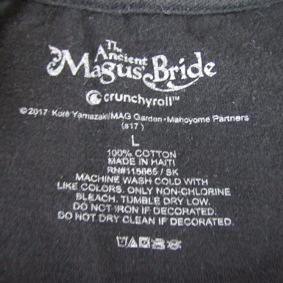 Crunchyroll The Ancient Magus Bride Anime Graphic Print T-Shirt L 100% ...
