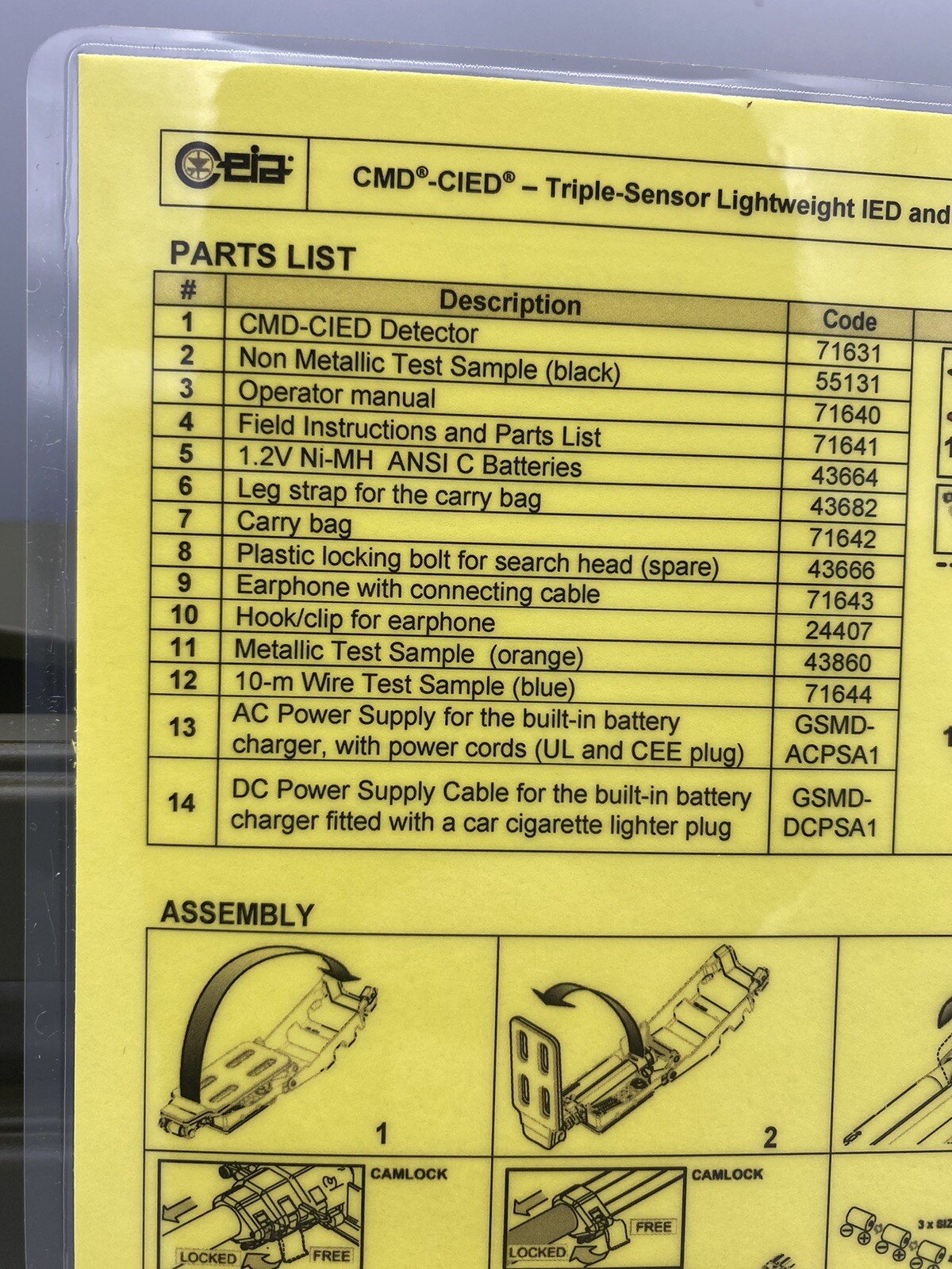 CEIA CMD V3 CIED Military Metal Detector Triple-Sensor Metal Detector+ ...