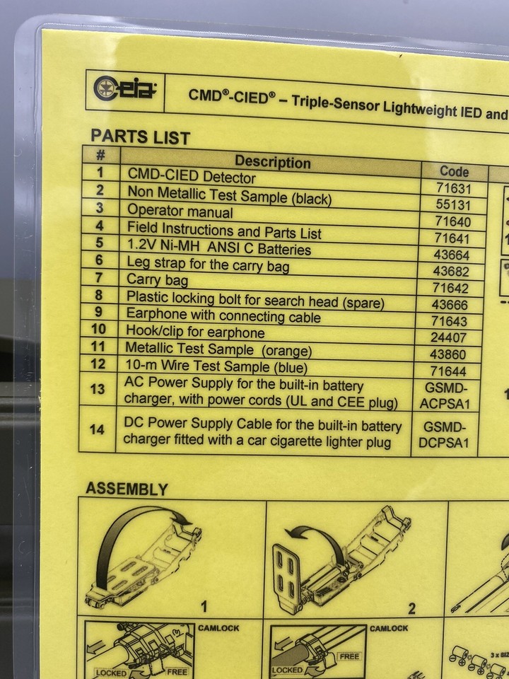 CEIA CMD V3 CIED Military Metal Detector Triple-Sensor Metal Detector+ ...