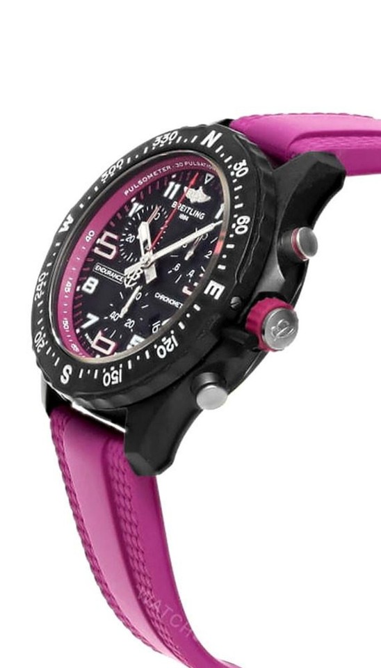 New Breitling Endurance Pro 38 Purple Rubber Unisex Watch X83310F61B1S1 ...