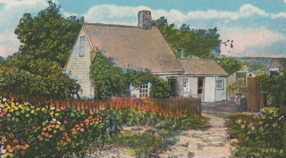 Winter Nights on Cape Cod Poem & Scenes MA White Border Vintage Post ...
