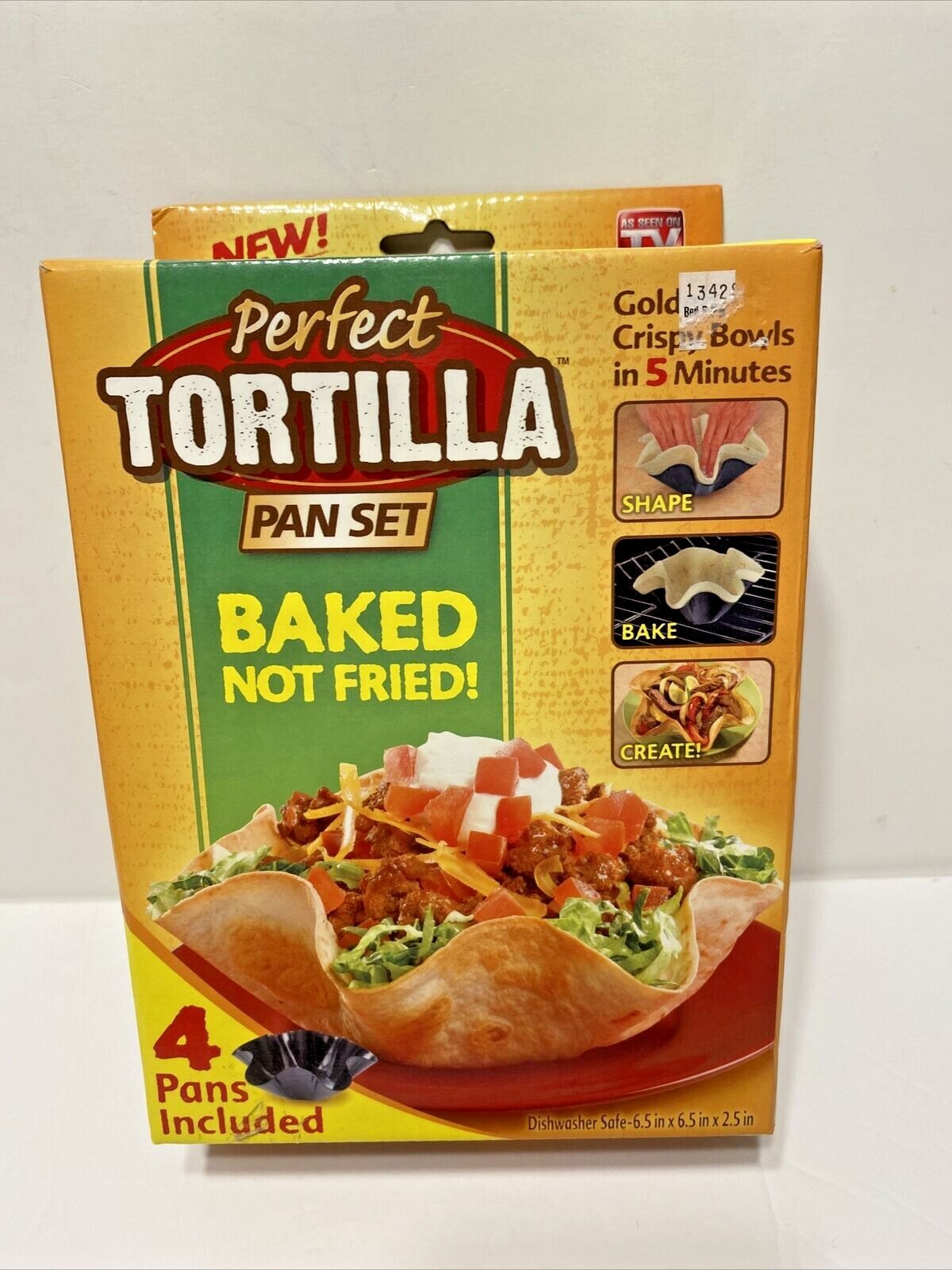 Perfect Tortilla Pan Set - 4 Pc Maker - Baked Not Fried Taco Bowls New ...