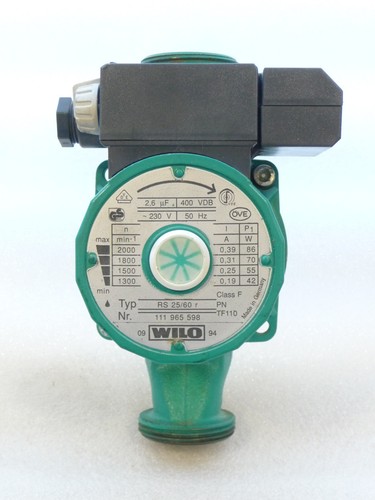 Wilo Rs 25/60 R Pompa di Riscaldamento 230 Volt Circolazione 180 MM ...
