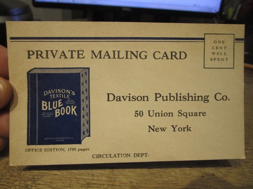 O2 NEW YORK Postcard Business Reply Card Davison Publishing Company ...