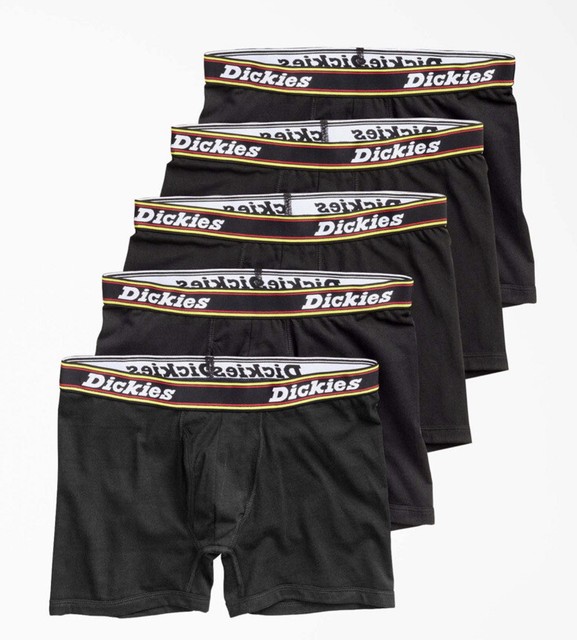 Men's Dickies 5-Pack Cotton Contour Pouch Boxer Briefs - Black - L (36 ...