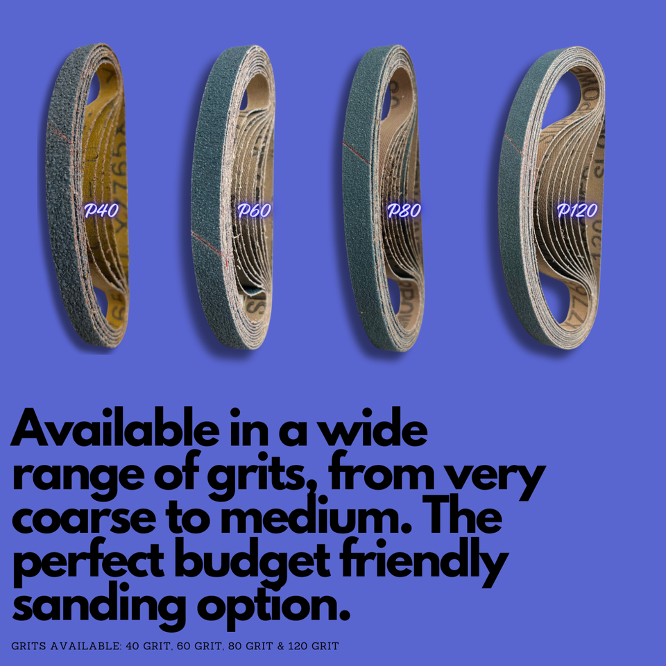 13 x 451mm Zirconia File Belts for Black & Decker - P40, P60, P80 ...