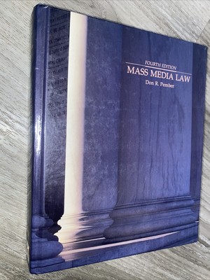 Mass Media Law Hardcover Donald R. Pember 9780697030191| eBay