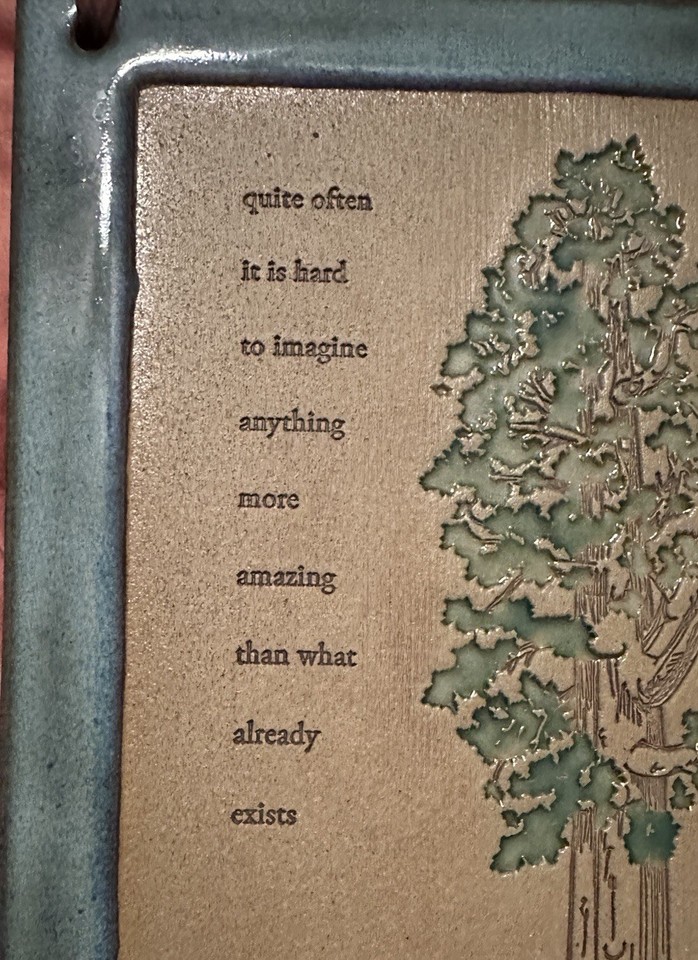 ATARAXIA DESIGNS Handmade Art Clay Pottery/Plaque/ Redwood Tree/ Poetry ...