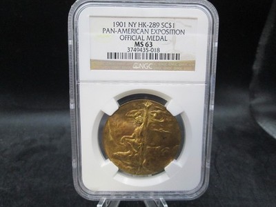 1901 Pan American Exposition NY HK Official Medal Coin NGC MS 63 | eBay