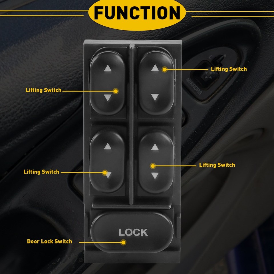 FOR 94-04 MUSTANG CONVERTIBLE DRIVER SIDE MASTER POWER WINDOW CONTROL ...