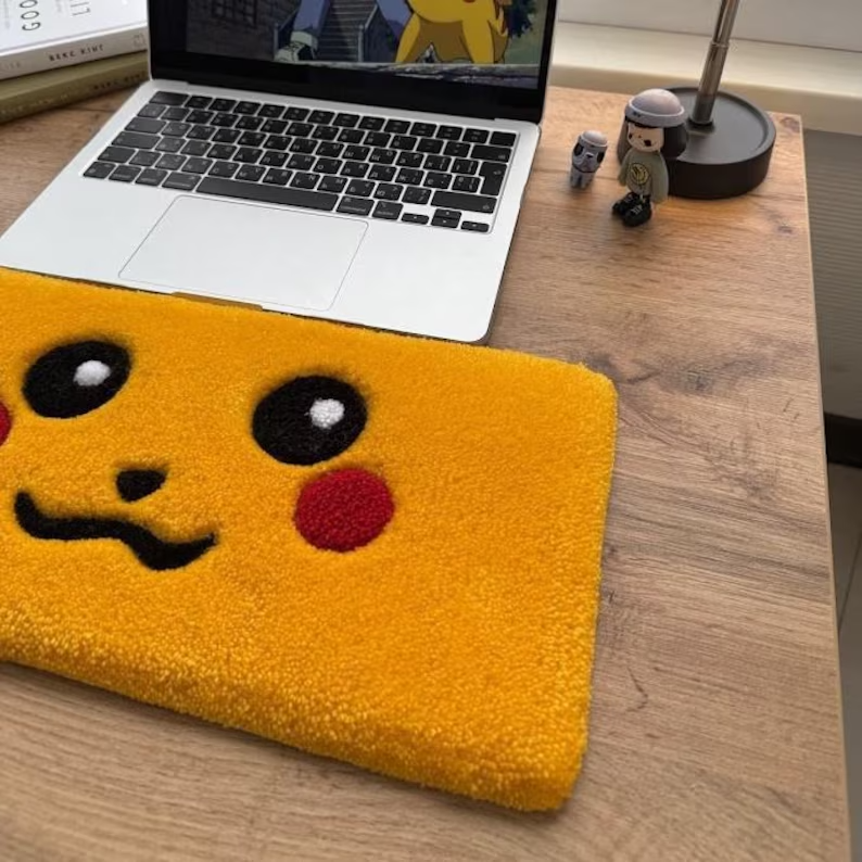 Anime Keyboard Rug Wrist Rest Cute Desk Mat Handmade Tufted Gaming ...