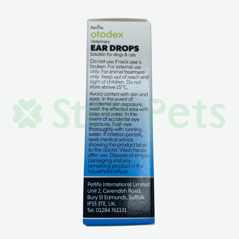 Petlife Otodex Ear Drops Solution Dog Cat Clear Wax Mites Cleanser ...