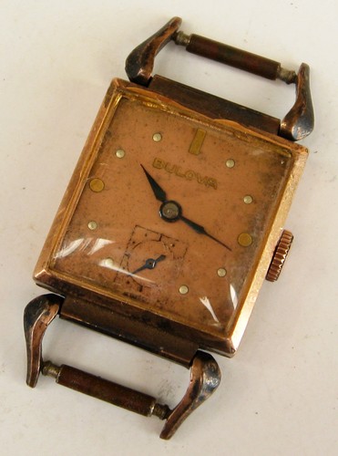 1940s Bulova CONRAD Mens 8AH 17j Manual Wrist Watch 14K GF RUNS BUT ...