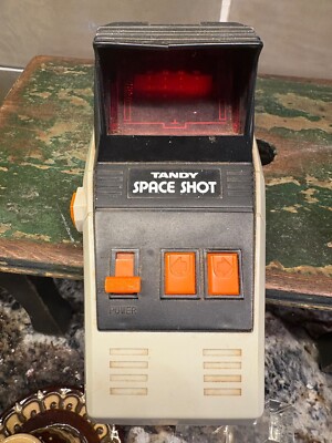 vtg 1982 tandy space shot handheld electronic game led rare collectible ...