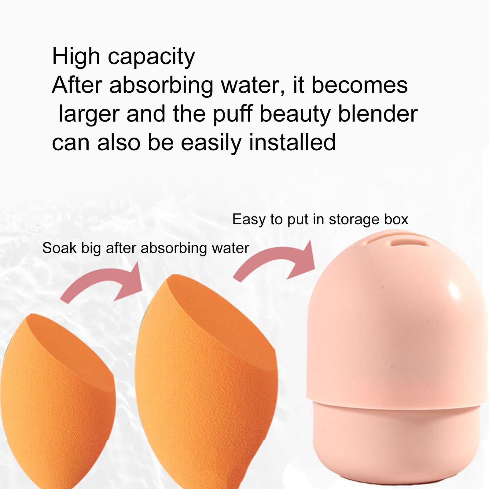 Makeup Puff Case Soft Ventilation Beauty Sponge Carrying Case Portable ...