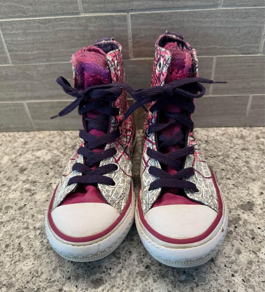 Converse Chuck Taylor Party Pink and Purple Hi Tops with Tulle-Junior ...