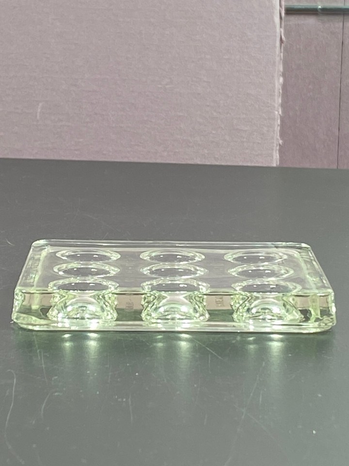Pyrex Science 9 Well Depression Glass Spot Plates 722085 Vintage Brazil ...