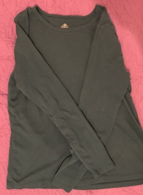 Solid Teal cotton long sleeve essential tee size M, fits big. | eBay