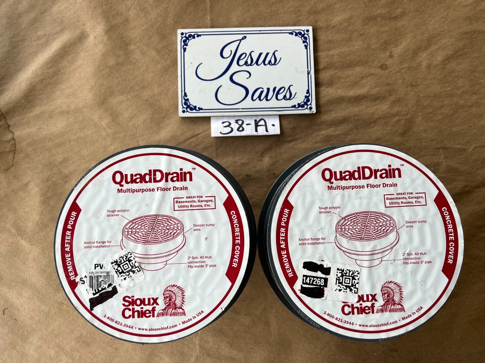 4 Soux Chief 841-2P Drain Quad PVC Poly Strainer for Floor Drainage | eBay