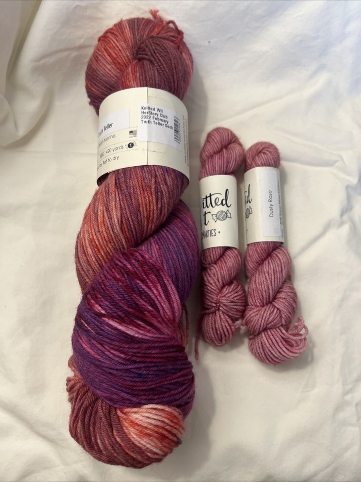 Knitted Wit Sock Yarn 80% SW Merino 20% Nylon, Truth Teller. 2 Minis ...