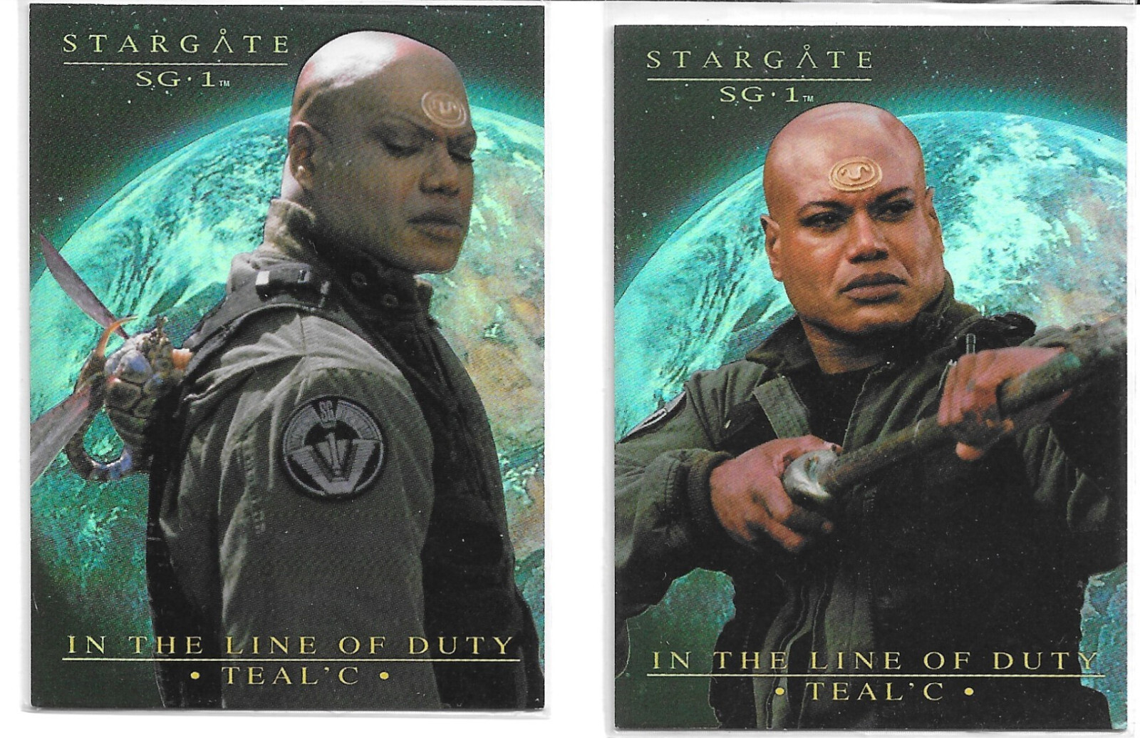 Stargate: SG1 Season 7 Teal'C In the Line of Duty cards #T3 and #T8 | eBay