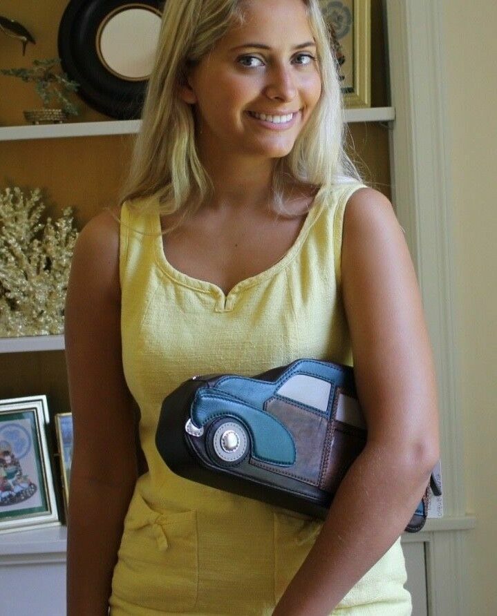 Kate Spade NY Roadtrip Knock On Wood Woody Wagon Car Leather Clutch ...