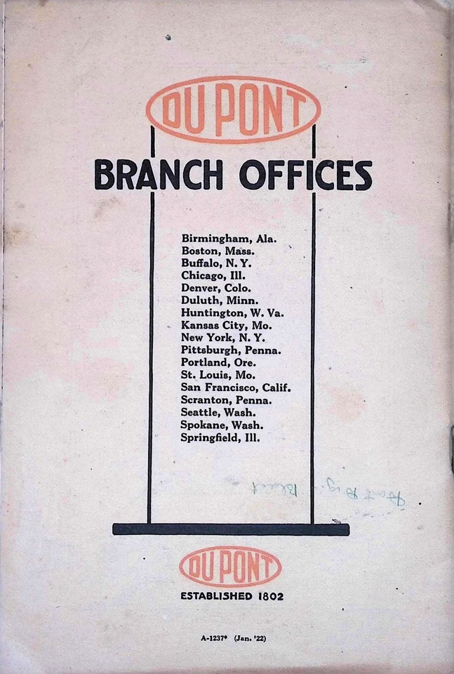 1922 DuPont Ditching with Dynamite Technical Booklet Explosives ...