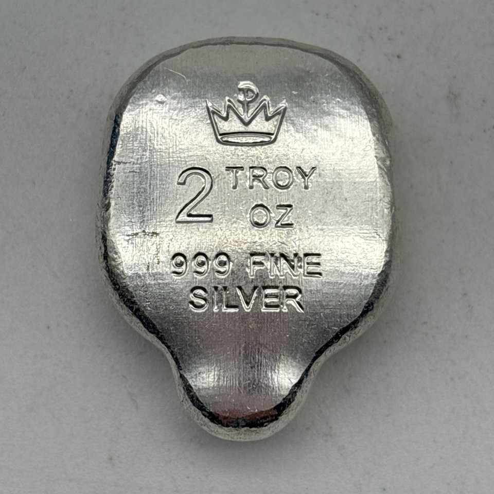 Silver Alien 3D Art Bar Monarch Precious Metals 2oz Hand Poured .999 ...