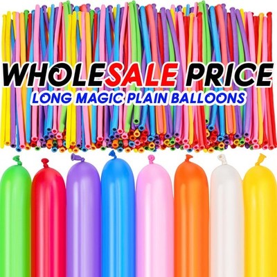 100 X Long Plain Balloons Latex Balons 260Q Twisting Modelling Long ...